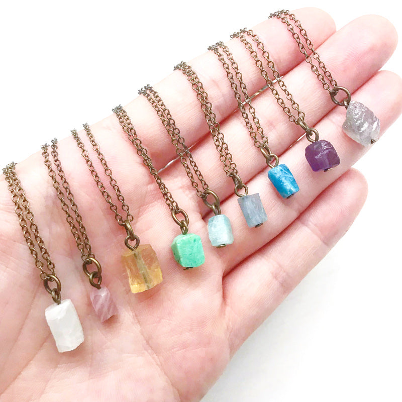 Tiny Raw Crystal Jewelry - One-of-a-Kind Natural Gemstone Jewelry – All ...